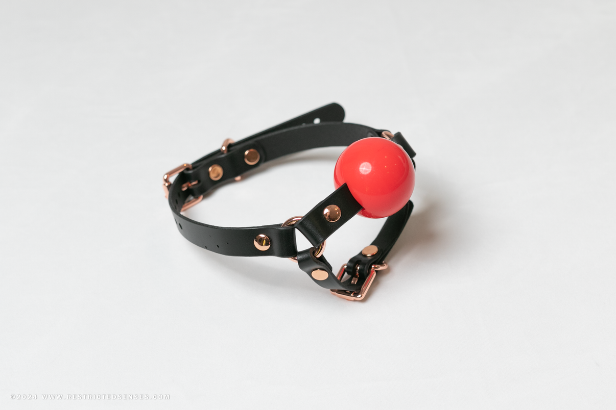 Leather Chin Strap Bondage Ball Gag – Restricted Senses